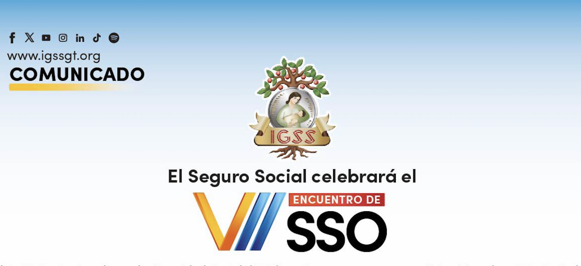 Comunicado: El Seguro Social celebrará el VII Encuentro de SSO - Noticias IGSS